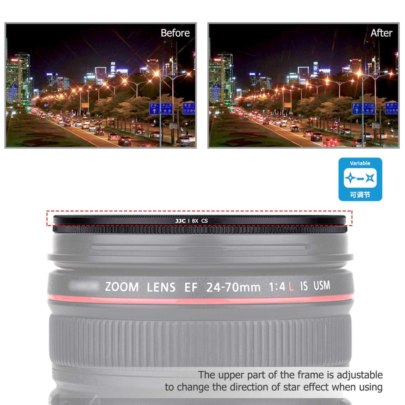 JJC 55mm Grid Star Effect Filter 8 Point – JJCFOTO
