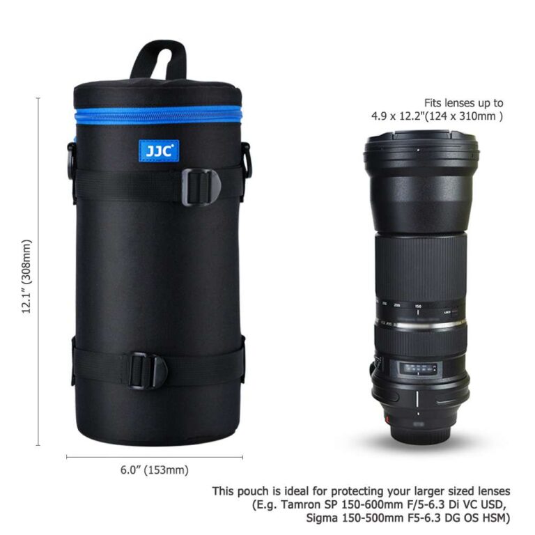 JJC Deluxe Lens Case for Lens Size Below 4.9″ x 11.4″(D x L) – JJCFOTO