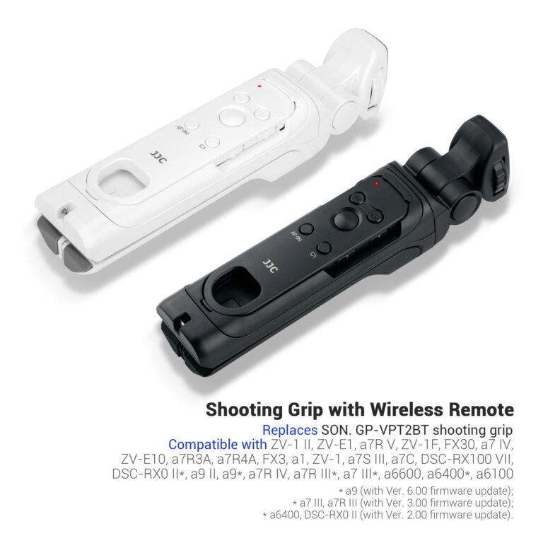 JJC GP-VPT2BT Wireless Bluetooth Remote Shooting Grip & Mini Tripod for Sony ZV-1 II ZV1F ZV-1F ...