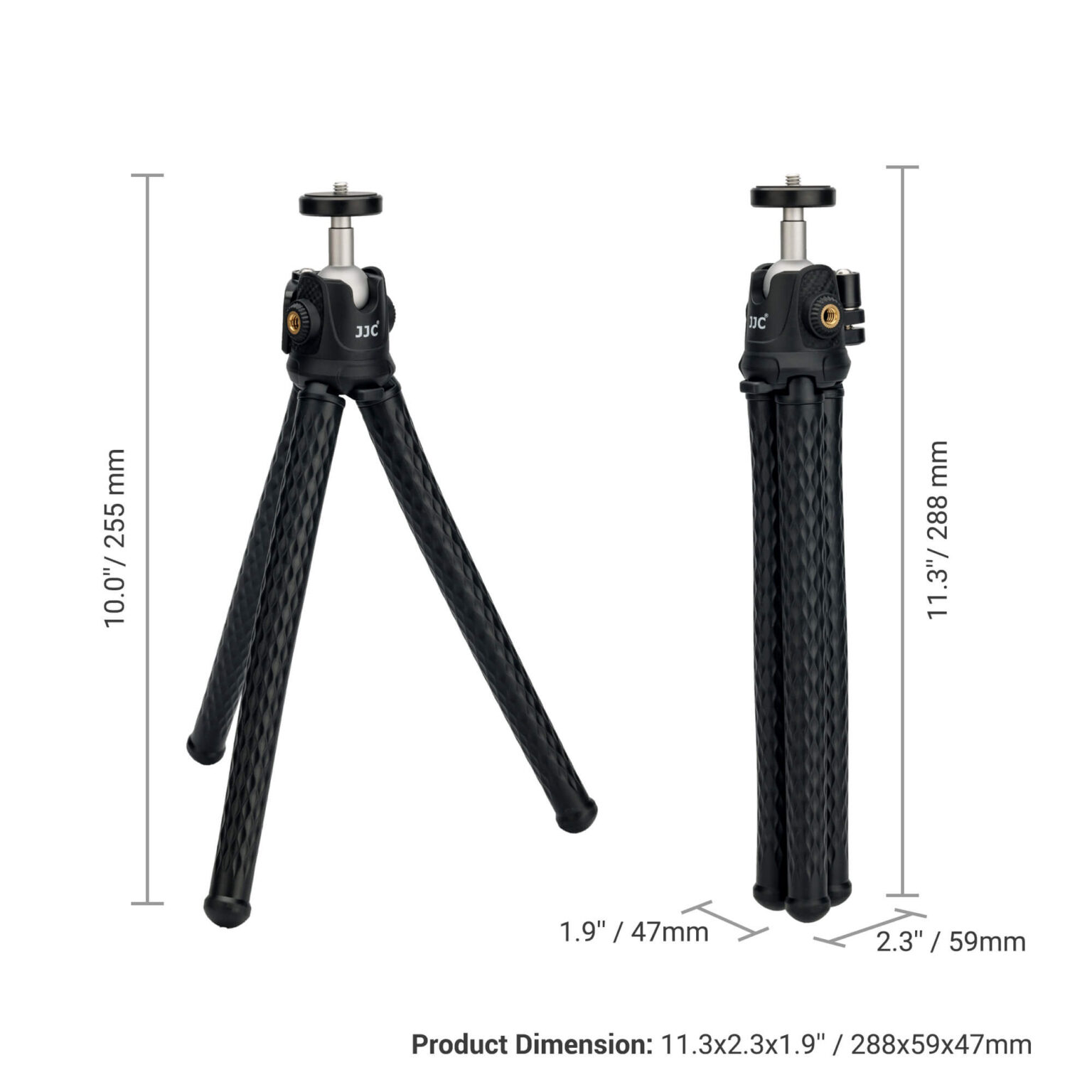 JJC 2 in 1 Flexible Mini Tripod Bendable Octopus Stand and Selfie Stick