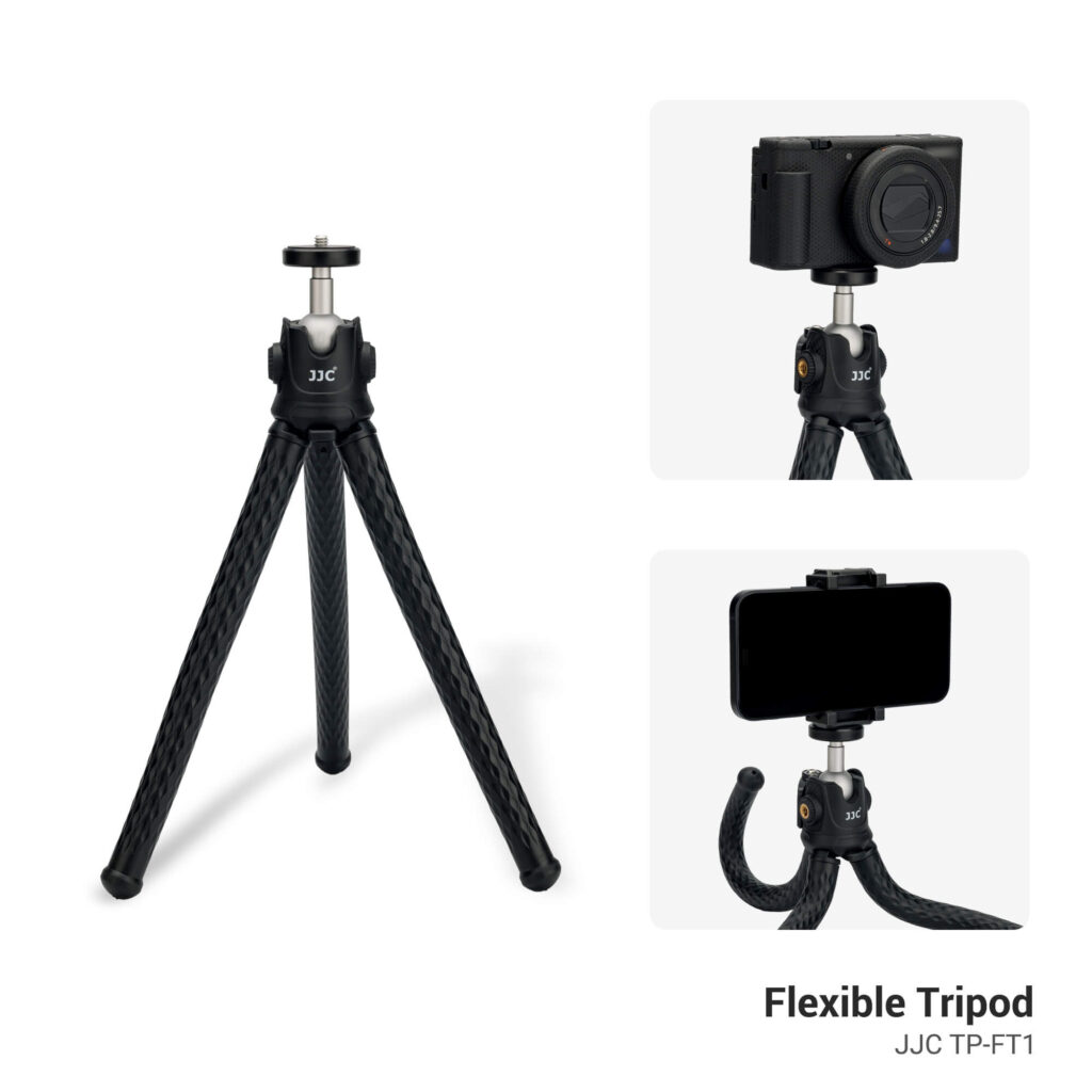 JJC 2 in 1 Flexible Mini Tripod Bendable Octopus Stand and Selfie Stick
