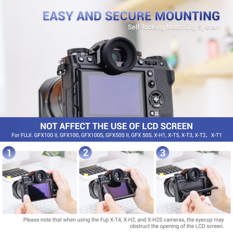 Round Eyecup Eyepiece for Fujifilm GFX100 II X-H2 X-T5 X-T4 Replaces ...