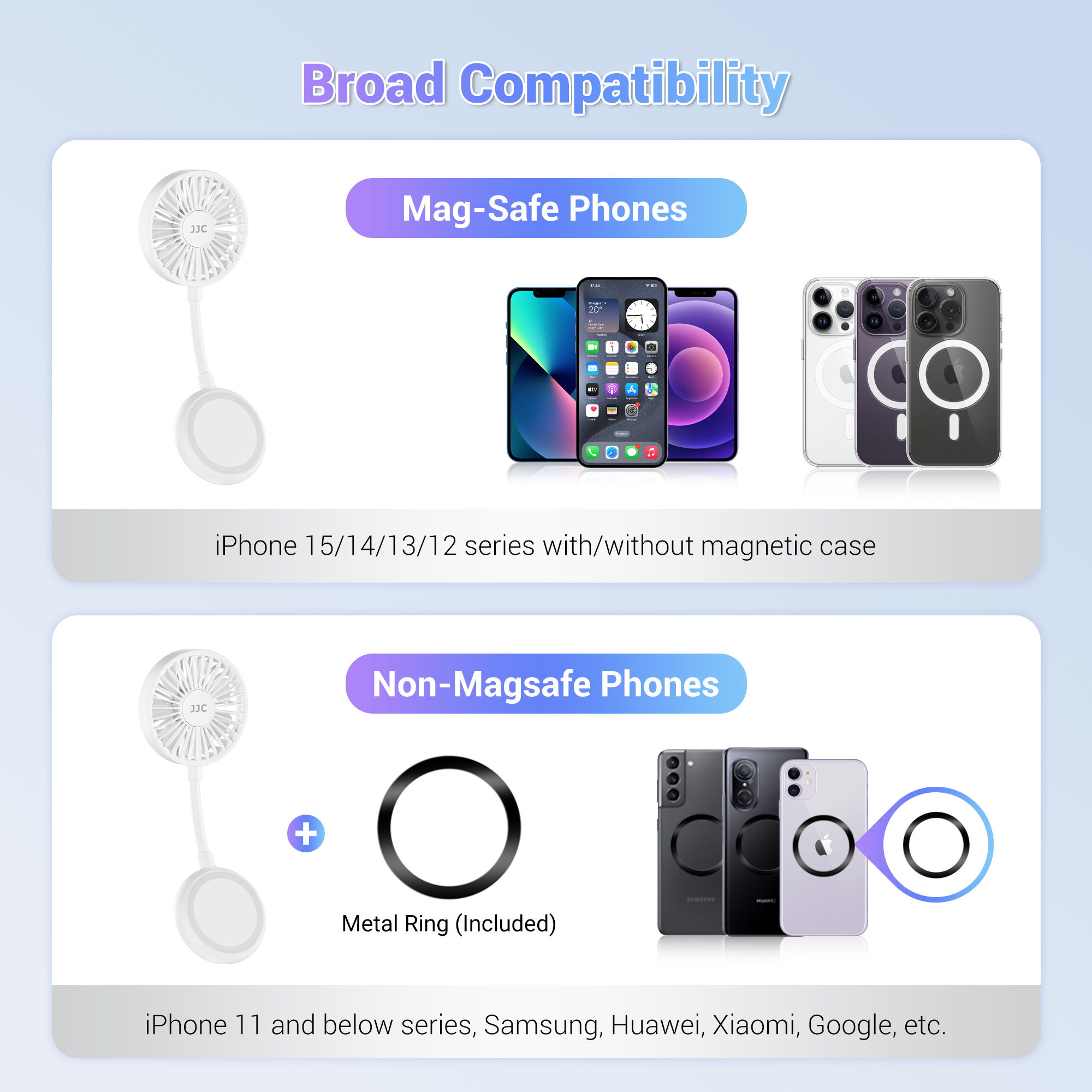 Portable Mini Handheld Fan with Magnetic holder for Apple Magsafe ...