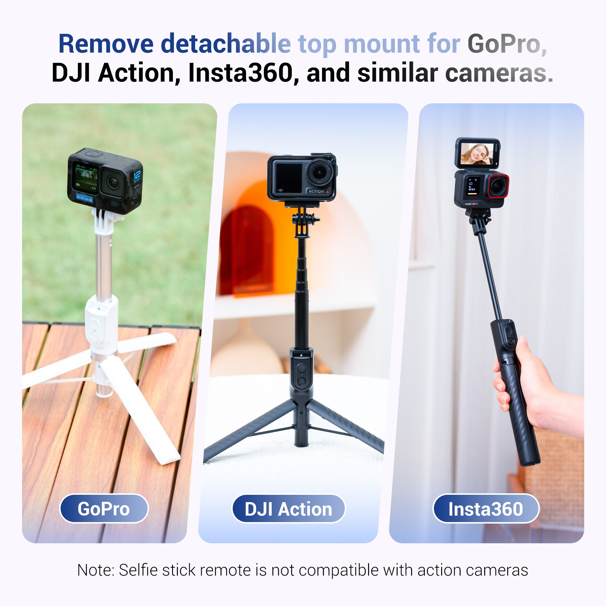 JJC Magnetic Selfie Stick Phone Tripod Stand with Remote for iPhone 15 ...
