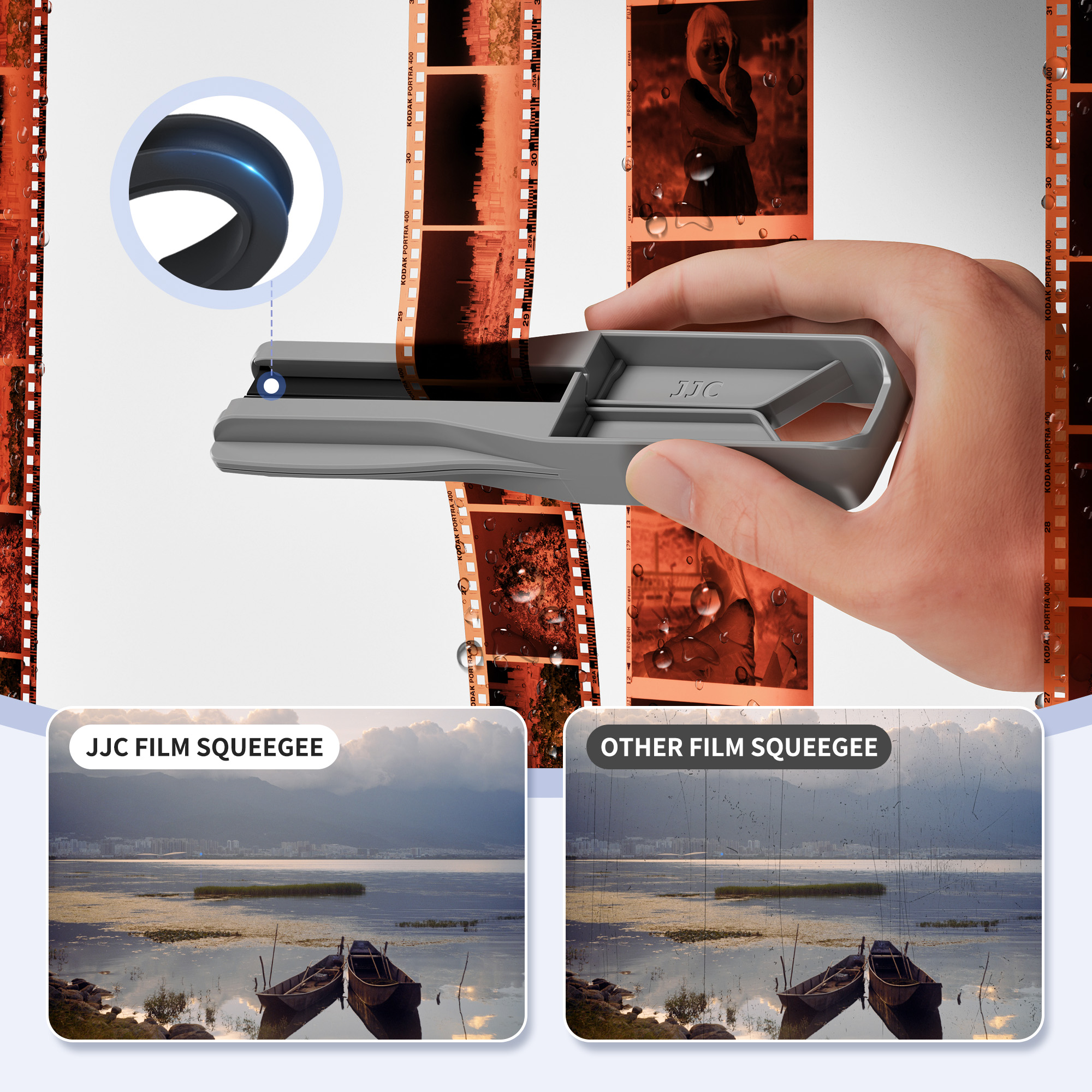 JJC 35mm 120 film Squeegee,Comfortable Squeegee Compatible for 135 120 ...