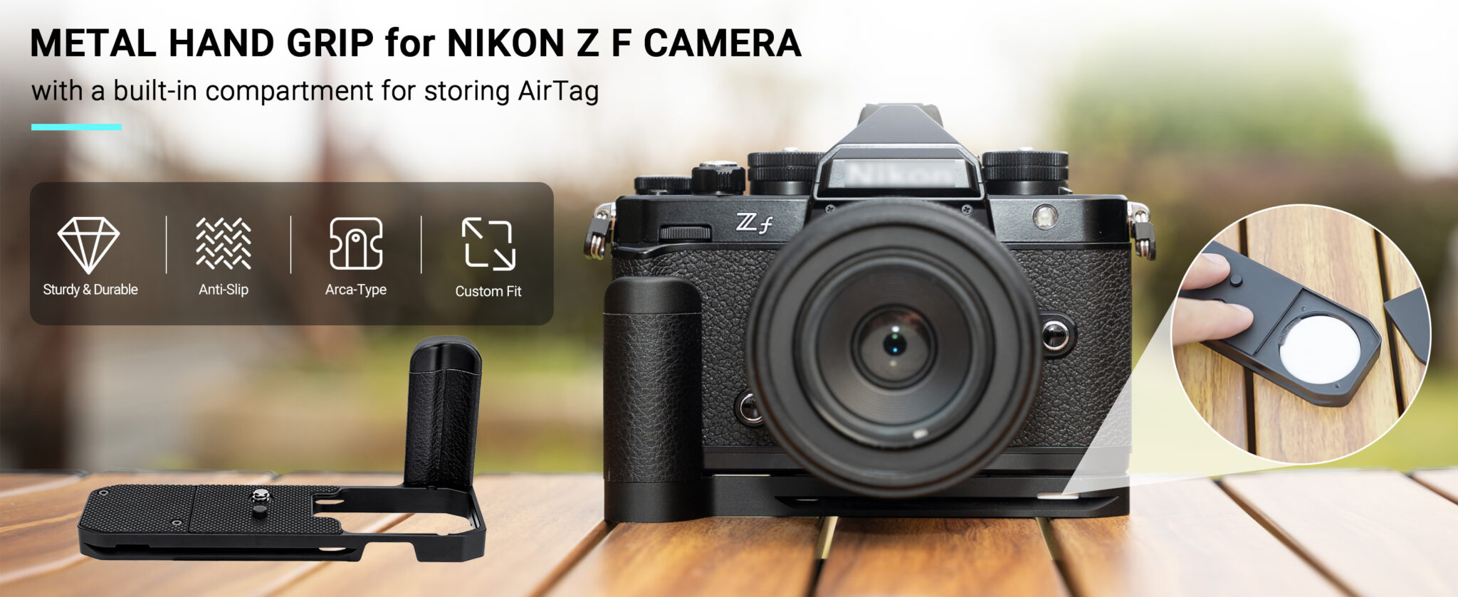Metal Hand Grip L Bracket for Nikon Z f camera, Zf Handgrip Holder with ...
