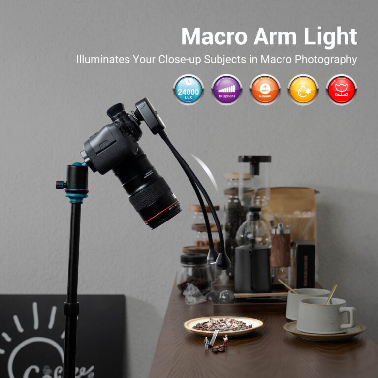 14Inch LED Macro Arm Light with 10 Level Ajustable Brightness for Canon ...