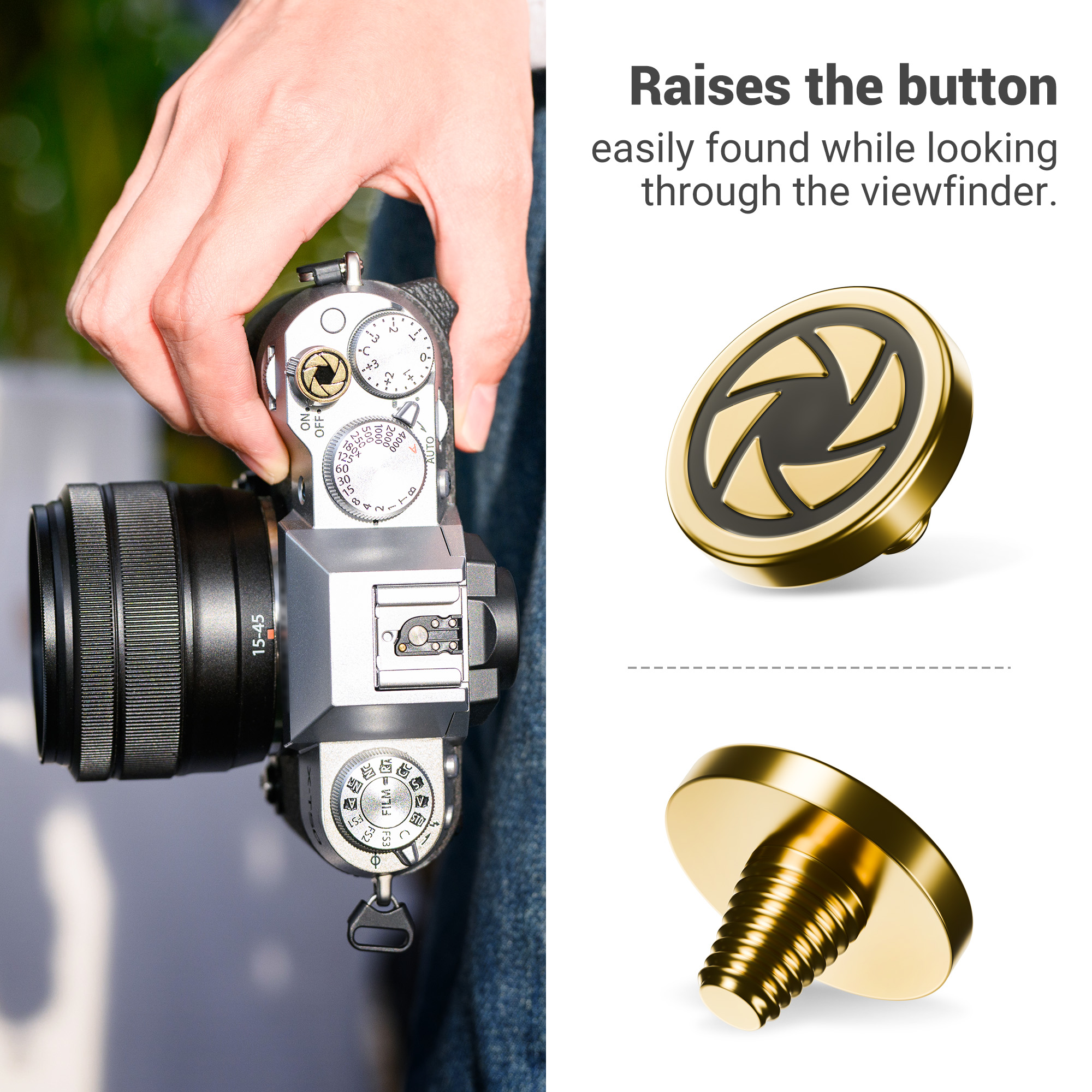 JJC Camera Shutter Release Button for Fujifilm Fuji X-T5 X-T4 X-T3 X ...