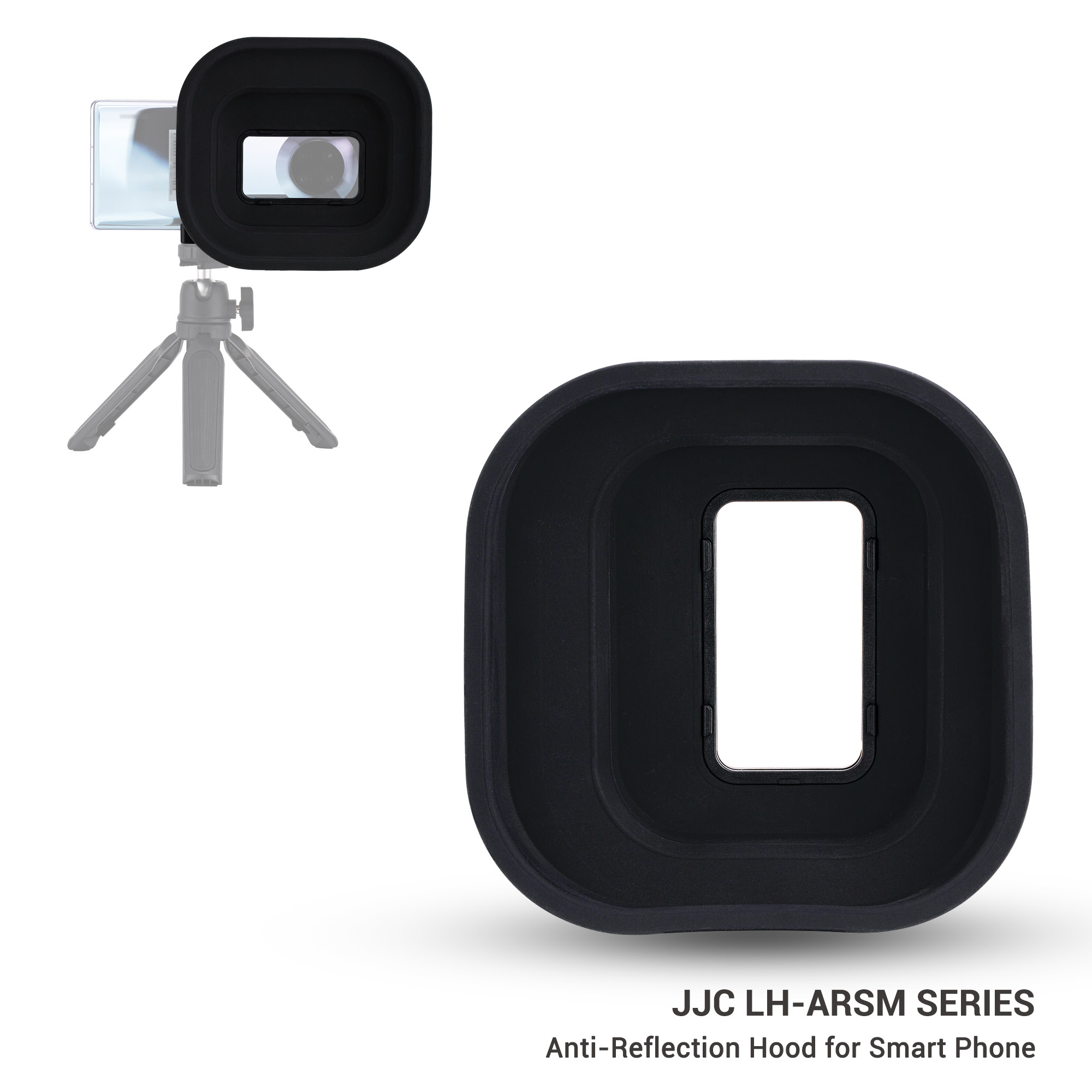 JJC Silicone Mobile Phones Hood for Smartphone with Center-mounted Camera (Width 2.2-3.7" / 55-95mm)