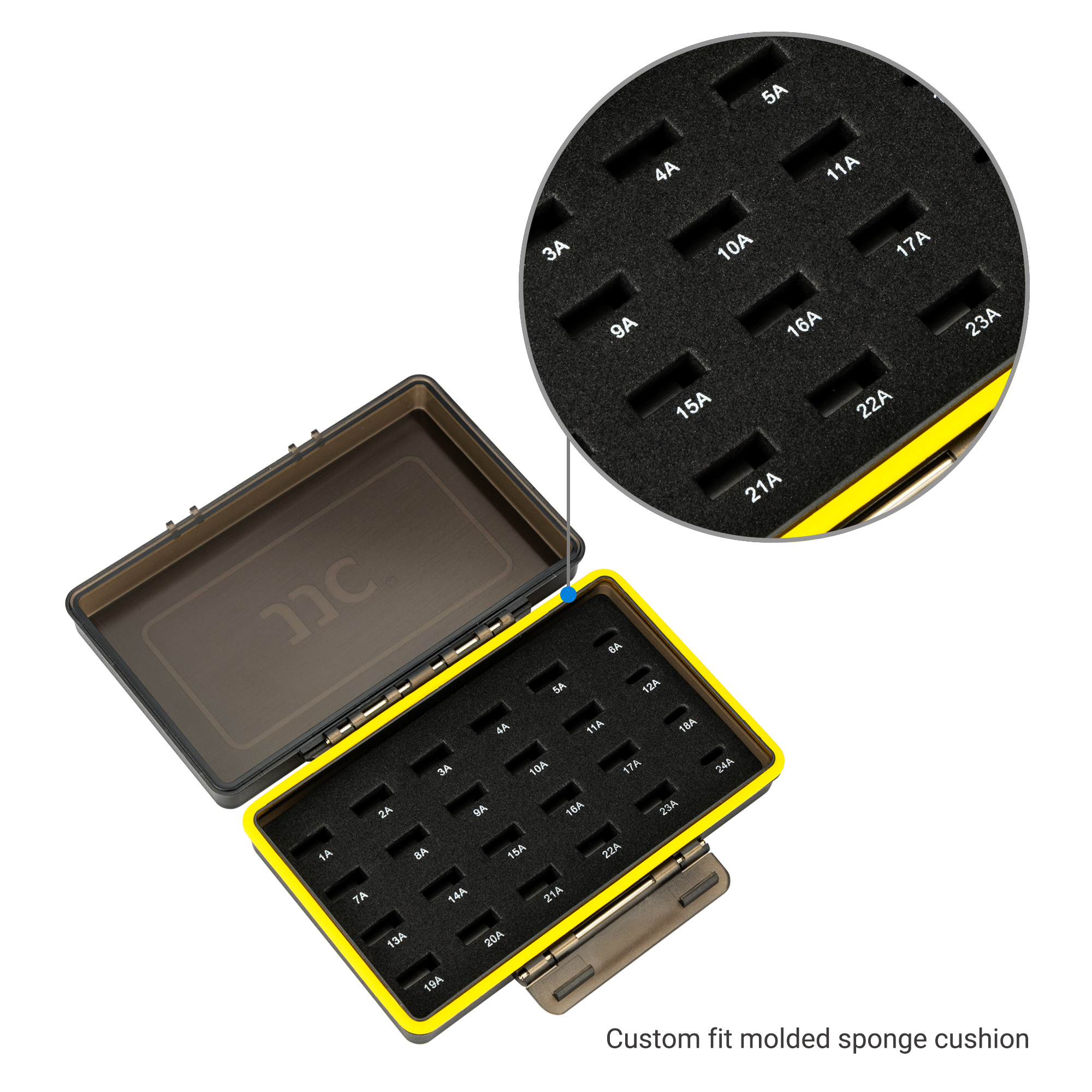 JJC Thumb Drive Holder Organizer Case for 24x mini USB Flash Drives Storage