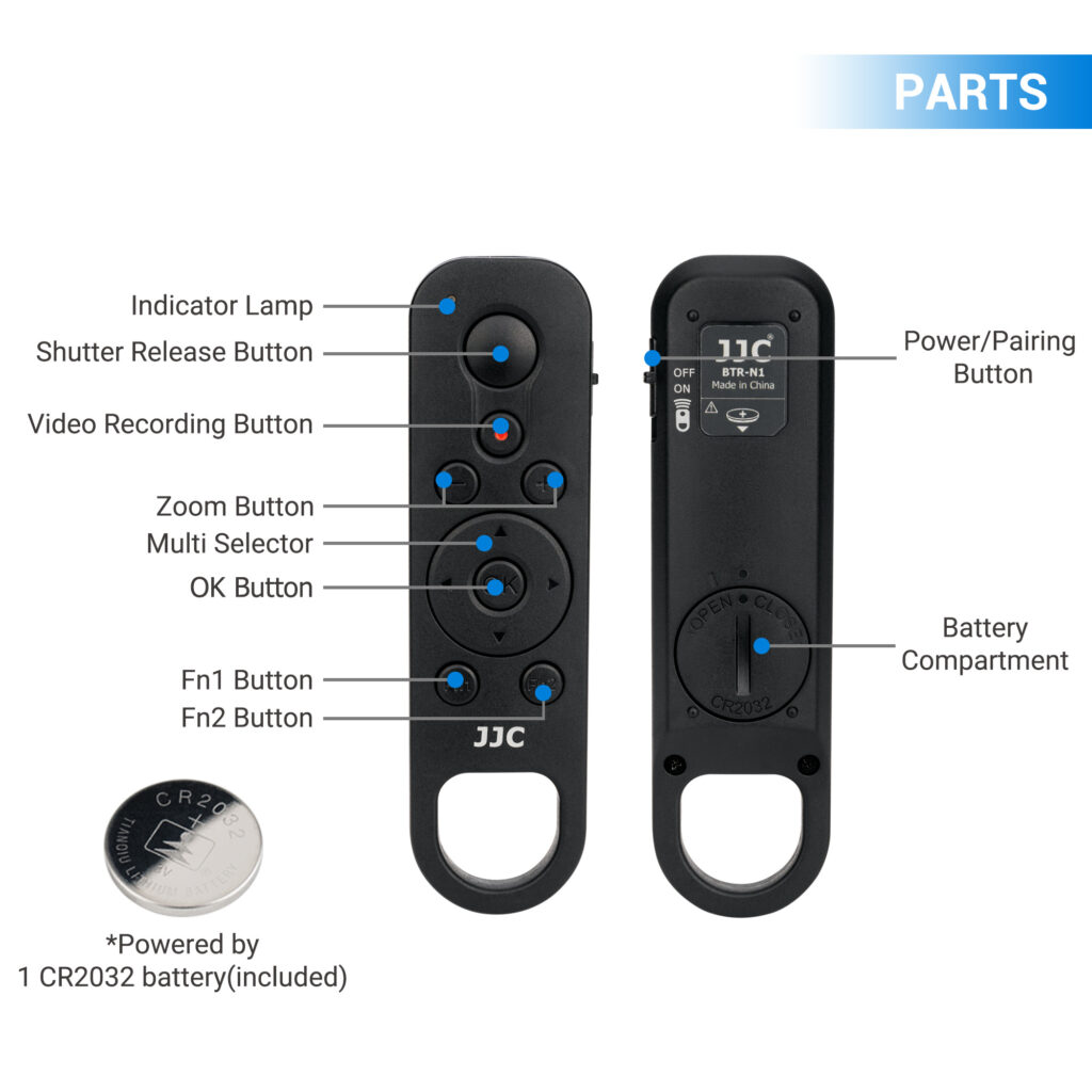 JJC Bluetooth Remote Commander for Nikon Zf Z5 Z6III Z6II Z7II Z30 Zfc ...