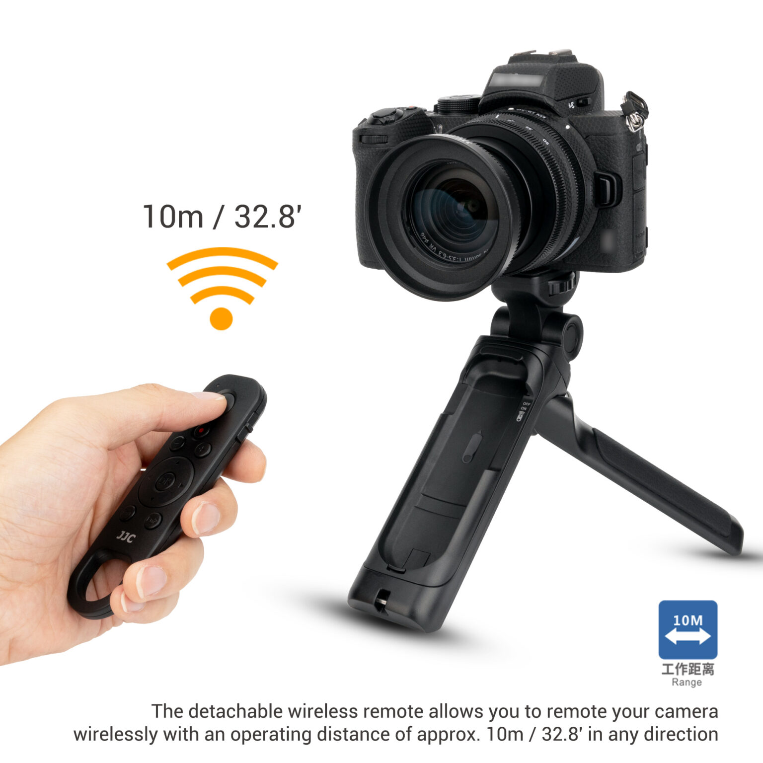 JJC Bluetooth Remote Commander Mini Tripod Shooting Grip for Nikon Z30 Z6III Z6II Z7II Zfc Z50 ...