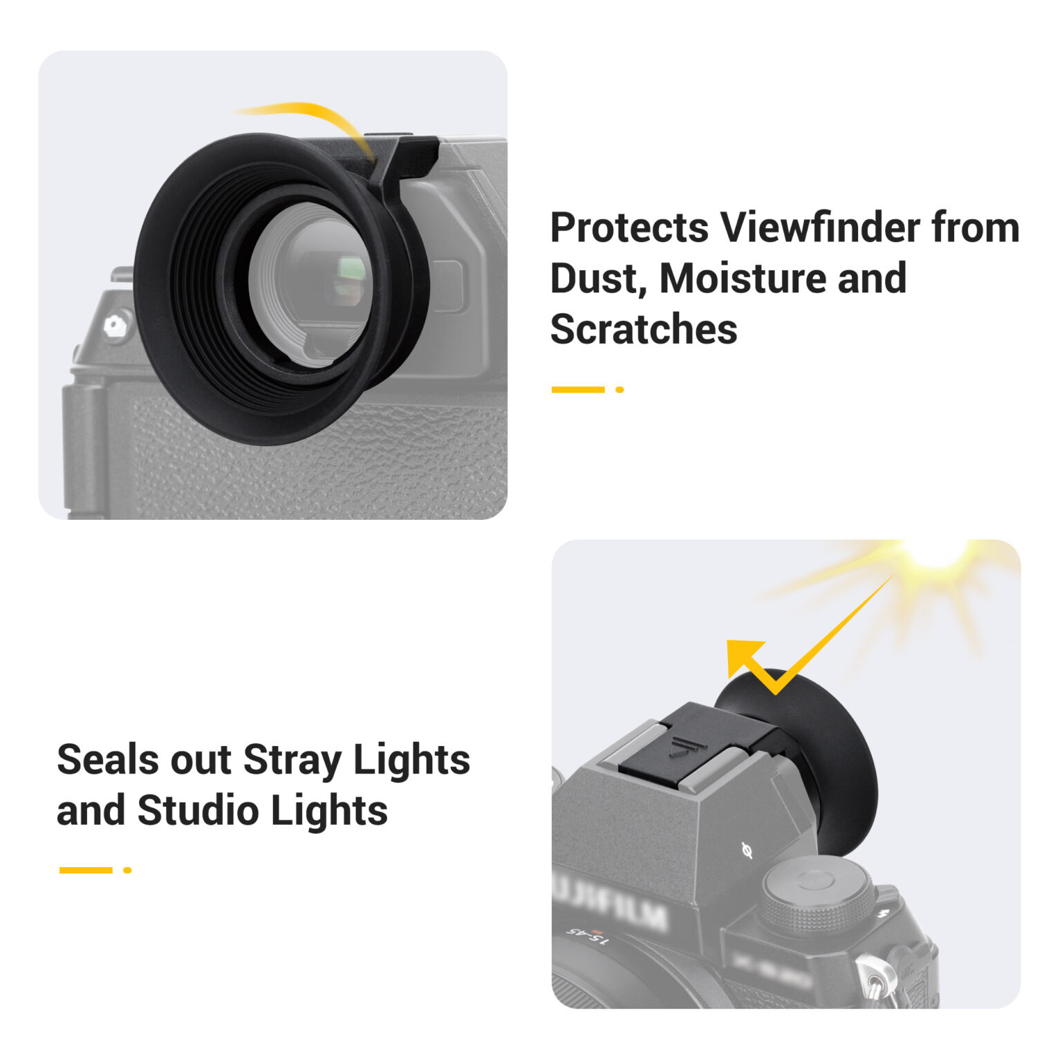 JJC Eyecup Eye Cup Eyepiece for Fuji Fujifilm X-S20 X-S10 X-T200 XS20 XS10 XT200 Mirrorless Camera